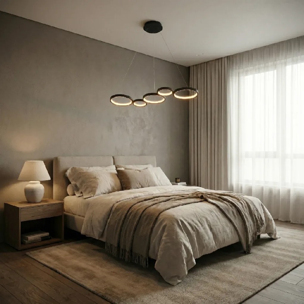 Toolight Rea, ZÁVĚSNÁ STROPNÍ LAMPA APP1923-CP BLACK, OSW-66065