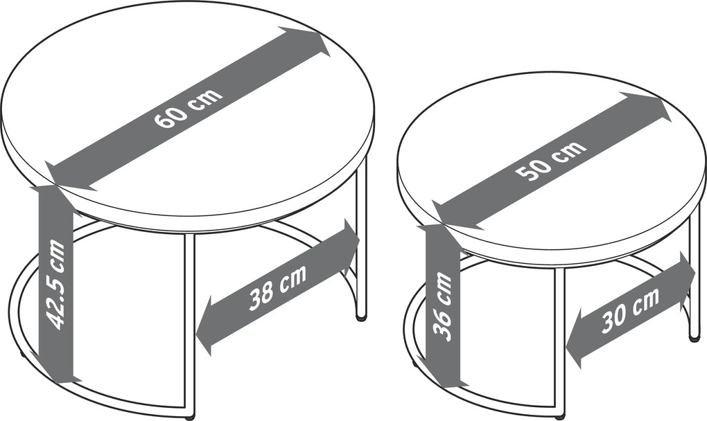 Tchibo - Zahradní konferenční stolky s polycementovou deskou - barva: černá