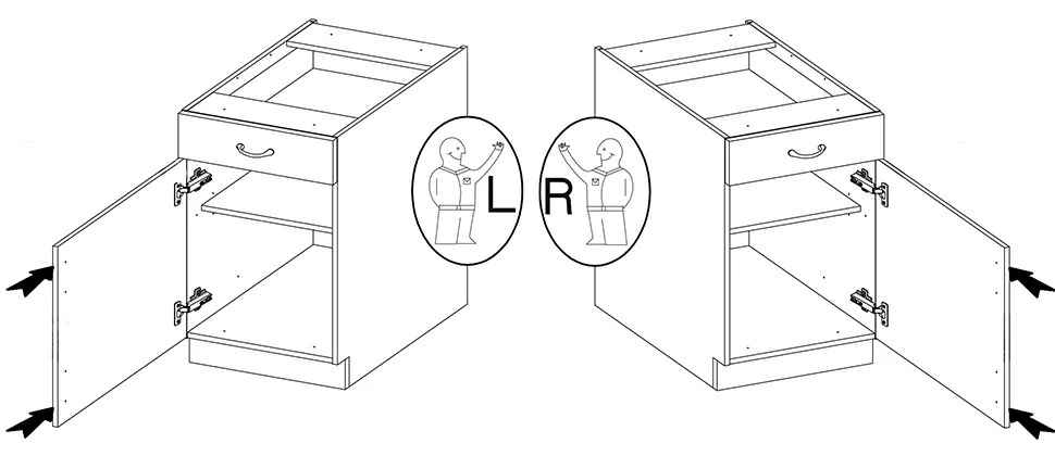 Kuchyňská linka STILO ab | 260 cm | PREMIUM BOX | A verze | artisan/bílá