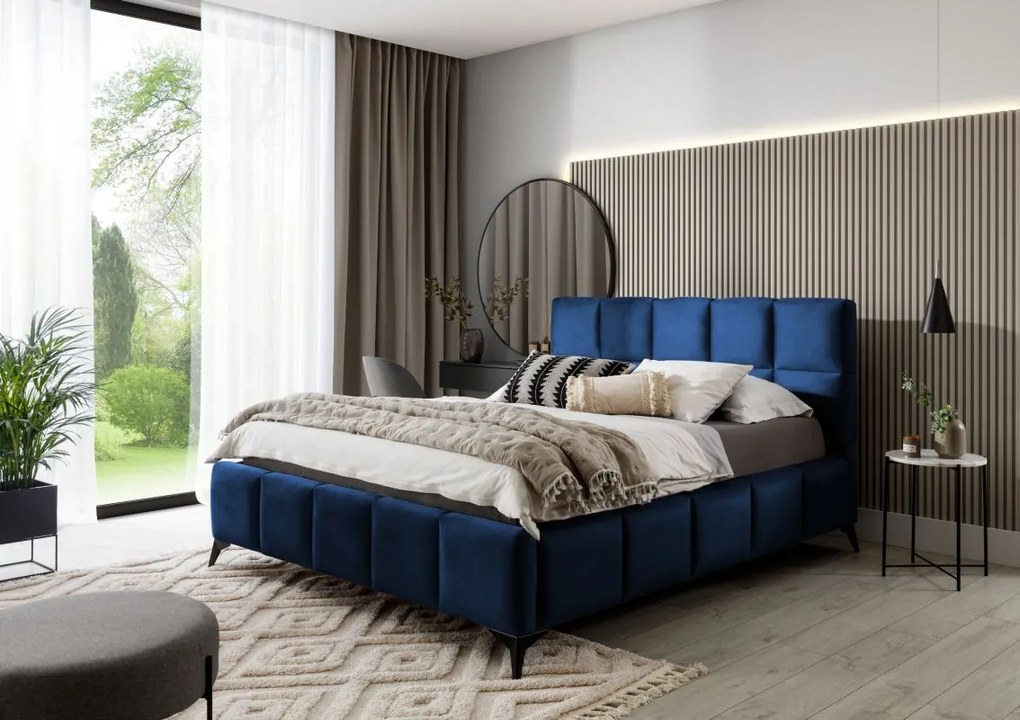 Čalouněná postel MIST - Velvetmat 40 - 180x200cm
