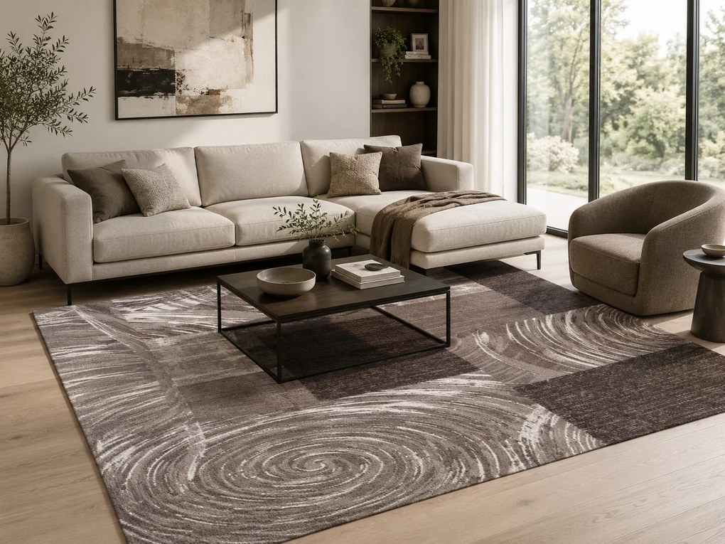 Ayyildiz, Kusový koberec Parma 9220 brown, 120x170, hnědá, chodba / předsíň