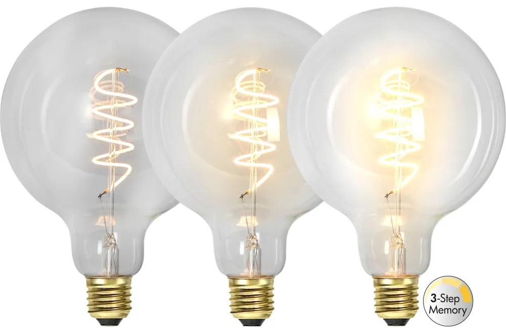 Teplá LED stmívatelná filamentová žárovka E27, 4 W Spiral Filament – Star Trading