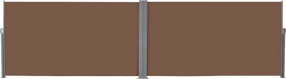 Zatahovací boční markýza / zástěna 160 x 600 cm hnědá 143681