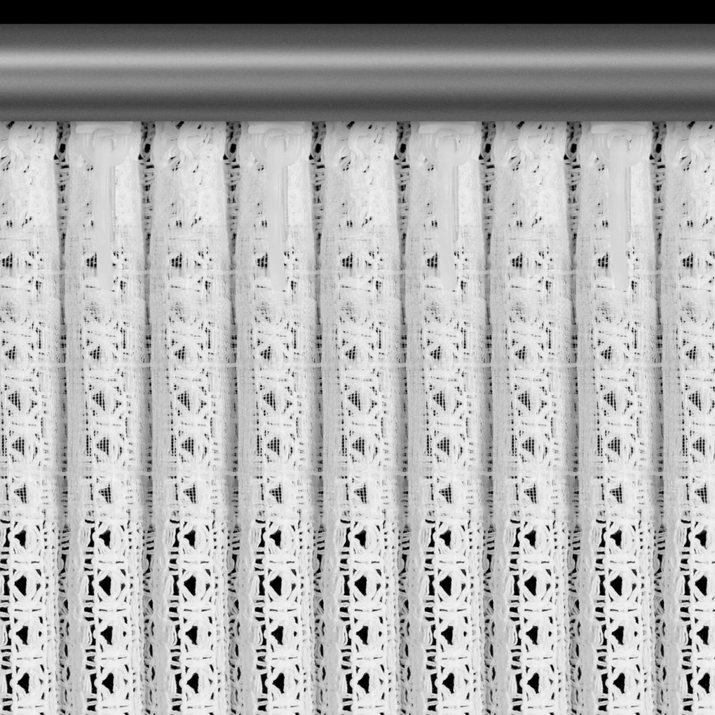 ZÁCLONA NA PÁSCE PATRICIA 140X270 CM BÍLÁ
