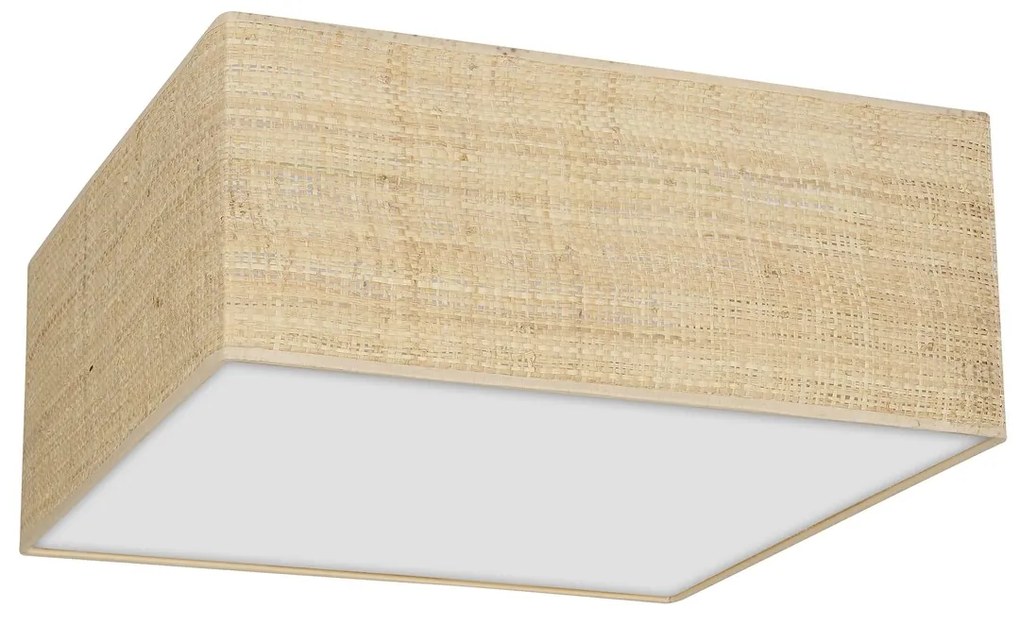 Stropní svítidlo Marshall Square, 1x ratanové stínítko, (bílé plexisklo), (50 cm)