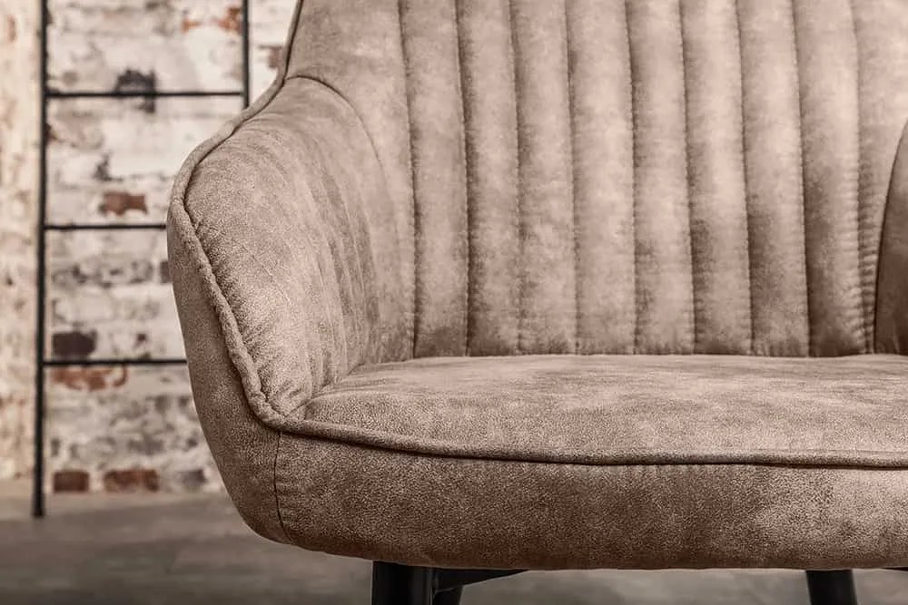 Designové křeslo Esmeralda šedobéžové-taupe