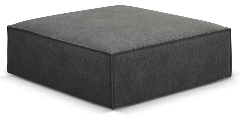 Šedá žinylková podnožka Vanda – Mazzini Sofas