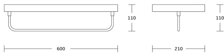 Mexen příslušenství, Pavo držák na ručníky, zlatá, 7030420-50
