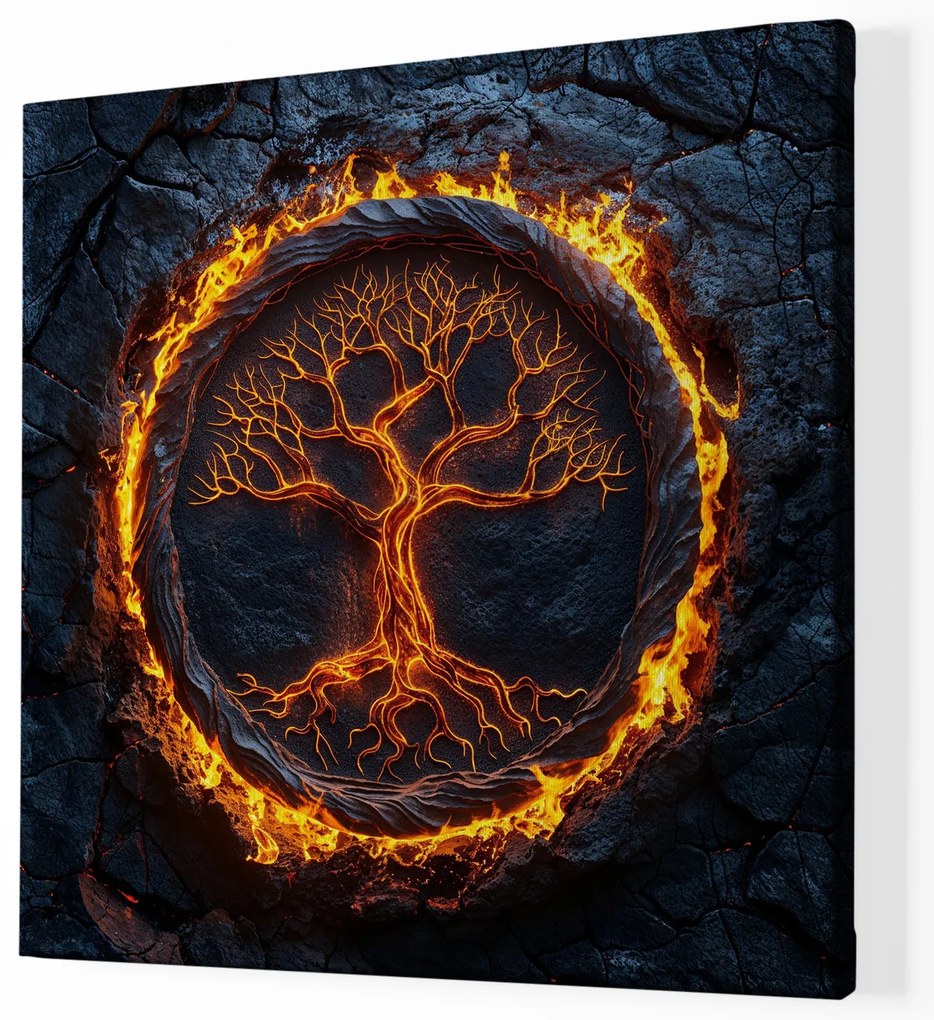 Obraz na plátně - Strom života Gran Fuego FeelHappy.cz Velikost obrazu: 120 x 120 cm