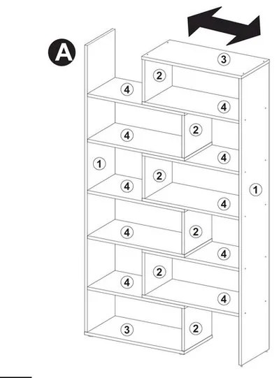 Variabilní regál Calvia, bílá