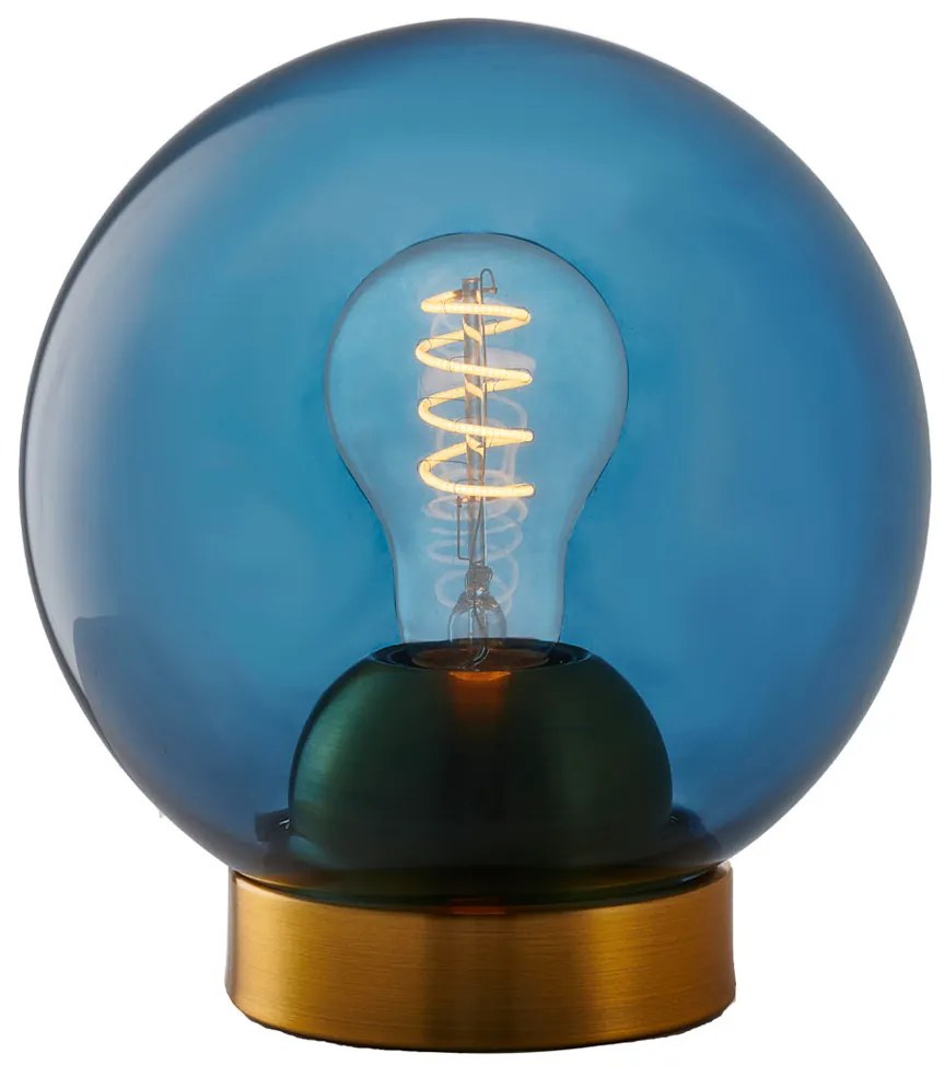 Halo Design 743261 stolní lampa ze skla Bubbles, modrá, 18cm