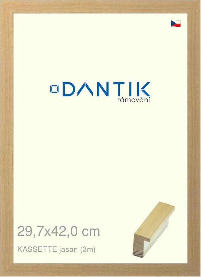 DANTIK rámeček 29,7x42 | KASSETTE jasan (Plexi Čiré)