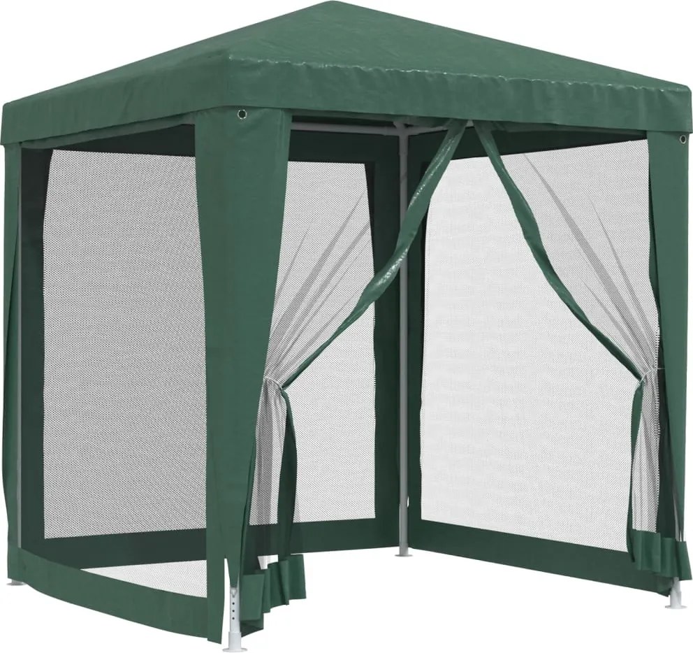 Party stan se 4 síťovanými bočnicemi zelený 2 x 2 m HDPE 319218