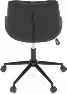 Kancelářská židle černá dekor broušené kůže černý kovový kříž KA-V3120 BK3