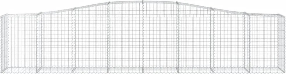 Klenuté gabionové koše 9 ks 400x50x80/100 cm pozinkované železo 3145950