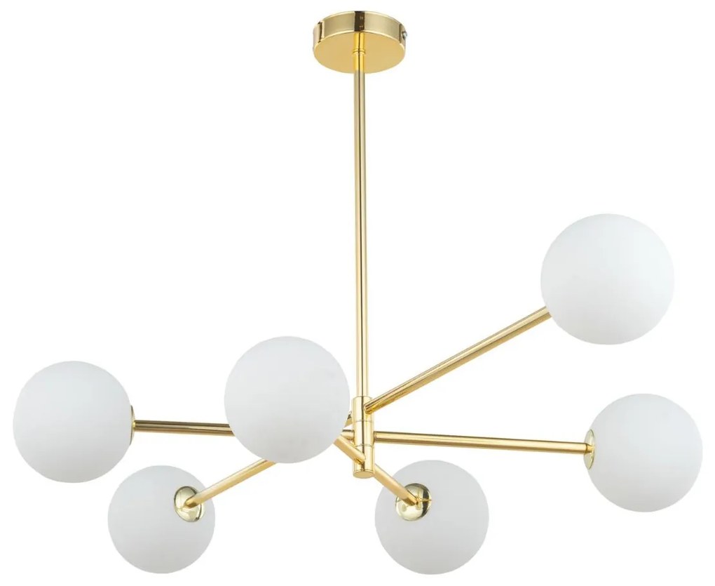 TK-Lighting - Vysoká stropní lampa Sarius Gold 6