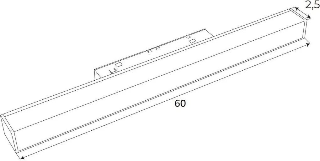 Maxlight M0002N LINEAR Magnetické svítidlo, černé