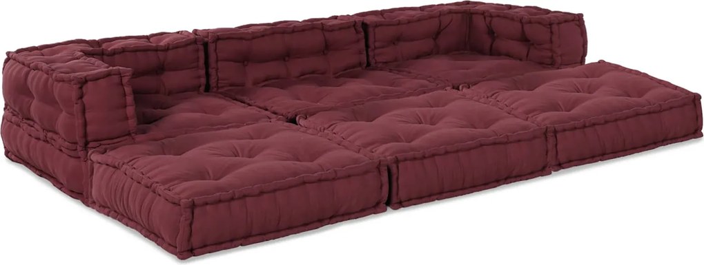 Modulová pohovka Textil Bordó 210 x 70 x 56 cm 3315072
