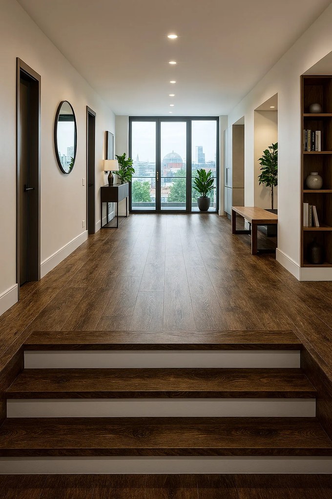 Beauflor, PVC podlaha - lino Toptex Texas Oak 620D - dub, na míru, šíře 5m, hnědá, filc, chodba / předsíň