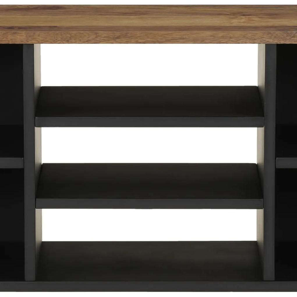 TV stolek 100 x 33 x 46 cm masivní mangovník a kompozitní dřevo - Default Title
