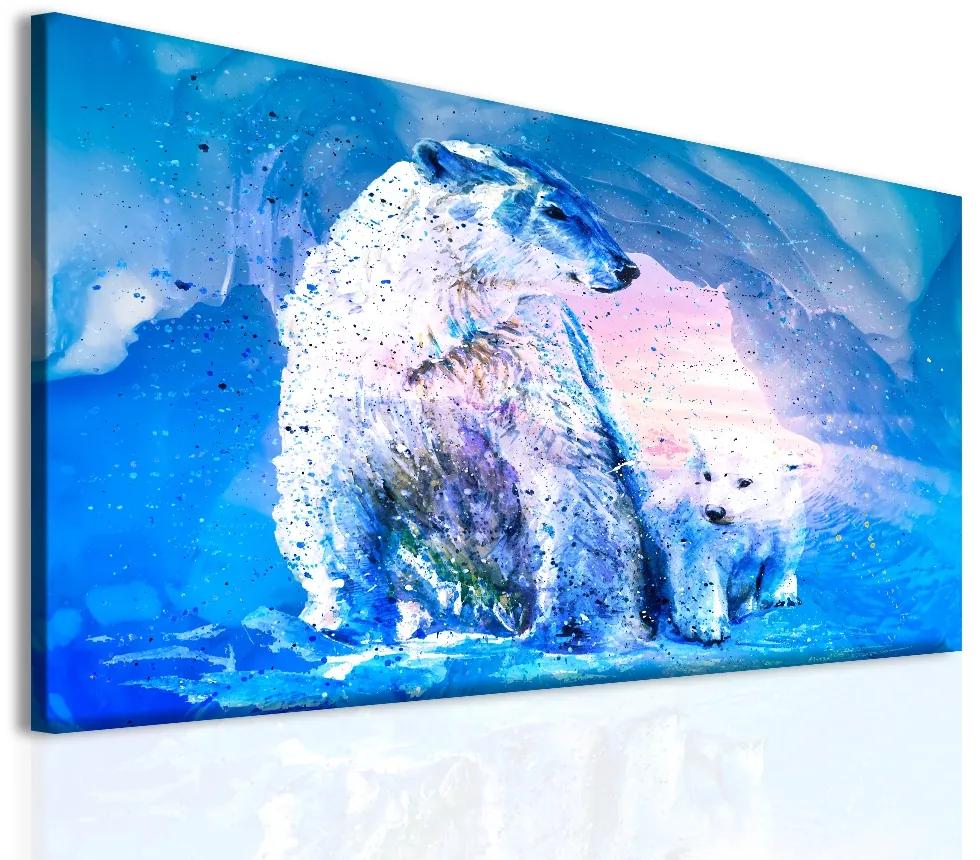 Obraz lední medvědi (90x60 cm) - InSmile ®