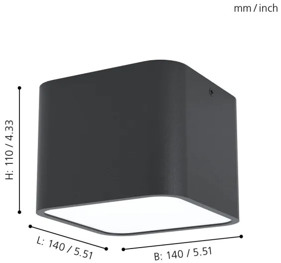 Eglo 99283 - Stropní svítidlo GRIMASOLA 1xE27/28W/230V