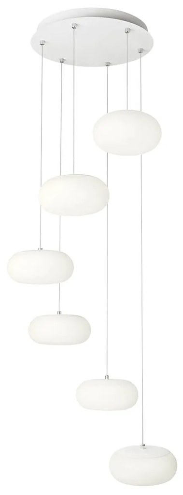 Redo 01-2235 závěsné LED svítidlo Ubis pískově bílé, 6L, 72W, 3000K, 4000K, 5000K, ø52cm