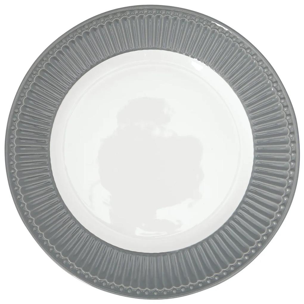 GreenGate Keramický jídelní talíř Alice Stone Grey  26,5cm