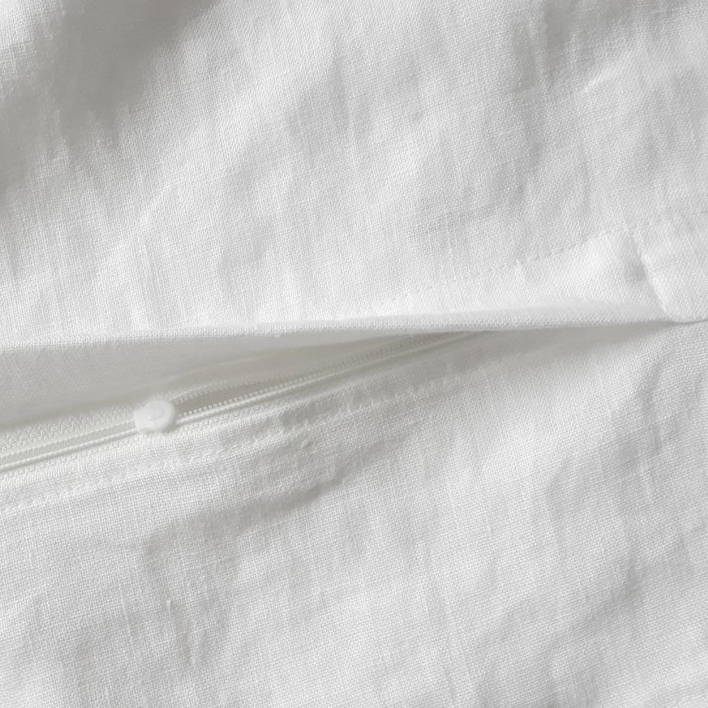 TULULUM Lněné povlečení čistě bílé - SADA Složení sady: 140 x 200 cm + 70 x 90 cm