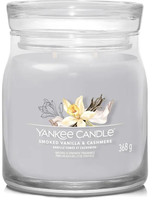 Yankee Candle – Signature svíčka Smoked Vanilla & Cashmere (Kouřová vanilka a kašmír) Velikost: střední 368 g