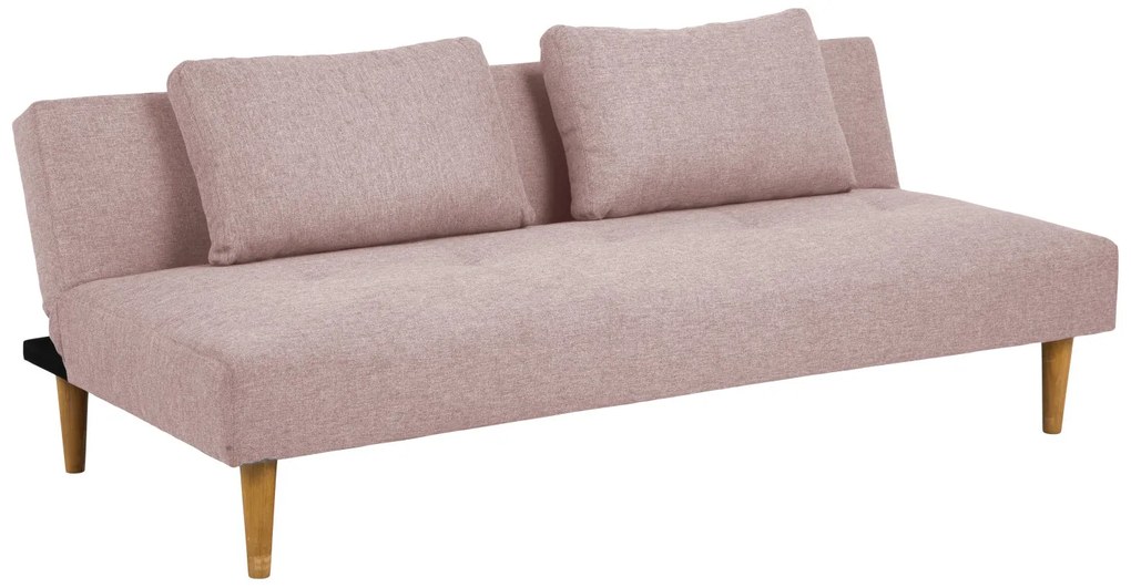 Designová rozkládací sedačka Amya 180 cm růžová - dub