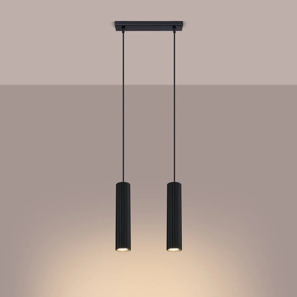 Sollux Lighting Závěsné svítidlo KARBON 2 Černá