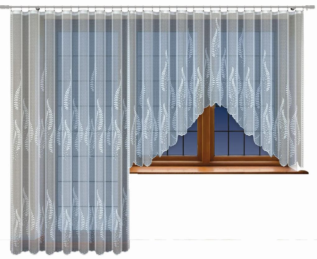 Dekorační žakárová záclona s řasící páskou PAOLA 170 bílá 300x170 cm MyBestHome