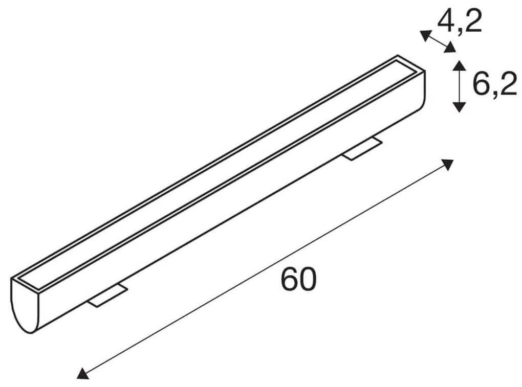 SLV 1003447 Galen 60, venkovní nástěnné svítidlo LED 18W 3000/4000, antracit, délka 60cm, IP65