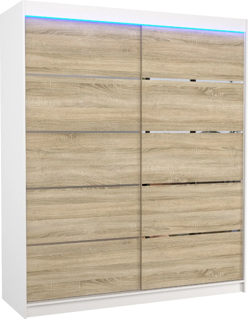 ADRK Furniture Posuvná skříň s LED osvětlením SPECTRA 180 ADRK-SW-SPE-WS-180