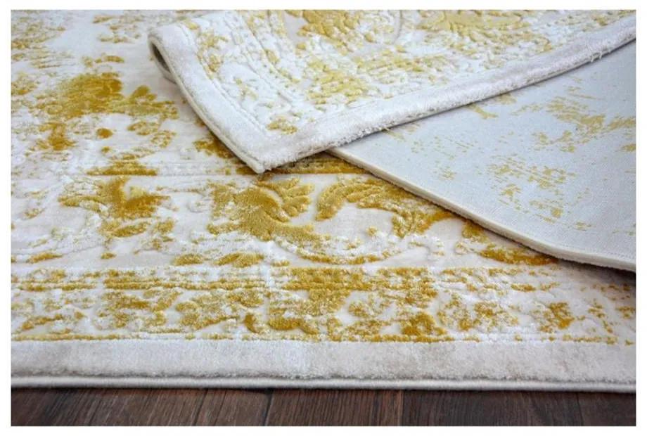 Luxusní kusový koberec akryl Dalas žlutý 160x235cm
