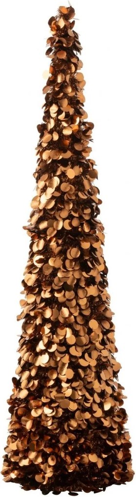 Veliký bronzový lesklý vánoční strom Sparkling L – 24*24*132 cm