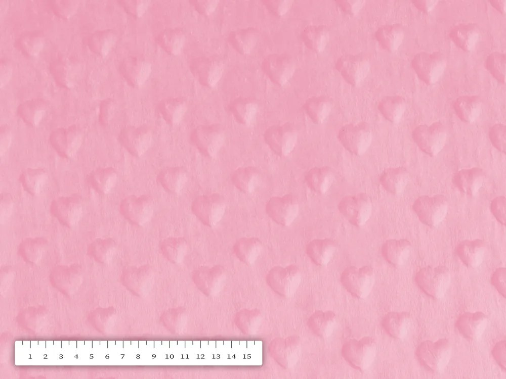 Biante Dětský povlak na polštář Minky 3D srdíčka MKS-003 Světle růžový 50 x 60 cm