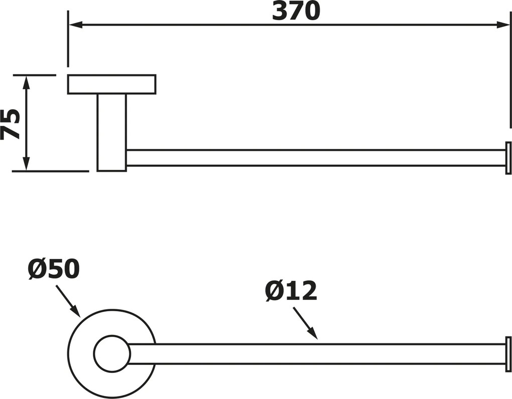Aqualine, SAMBA držák toaletního papíru rezervní, černá, SB218