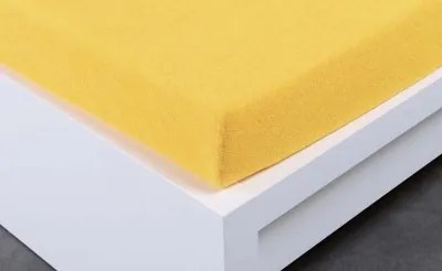 XPOSE ® Froté prostěradlo Exclusive jednolůžko - žlutá 90x200 cm