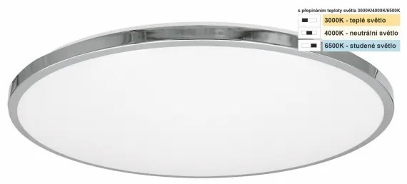 Top Light -LED Koupel. stropní svítidlo SILVER LED/24W/230V IP44 pr. 39 cm chrom