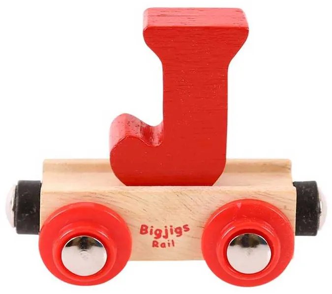 Bigjigs Rail Vagónek dřevěné vláčkodráhy - Písmeno J