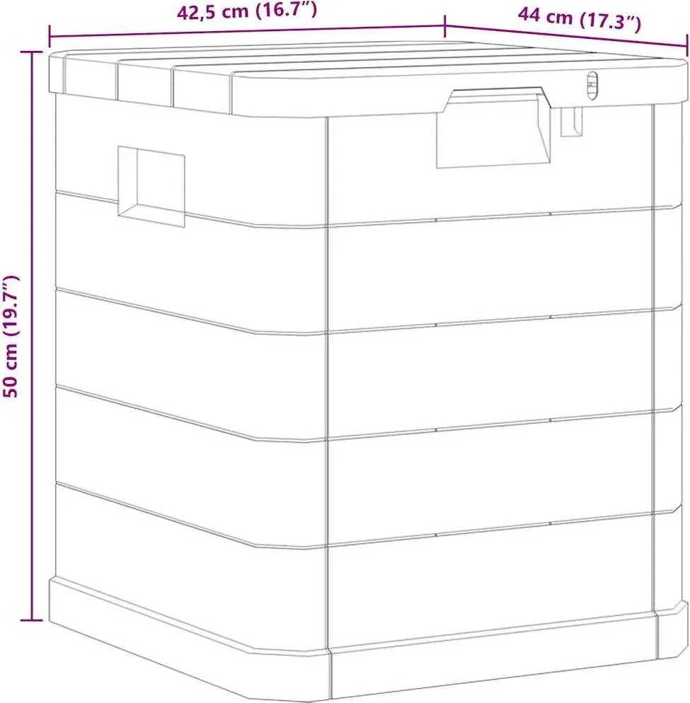 vidaXL Zahradní úložný box 90 l [45683] Barva: Hnědá