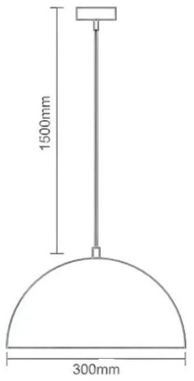 Lustr na lanku 1xE27/60W/230V pr. 30 cm bílá