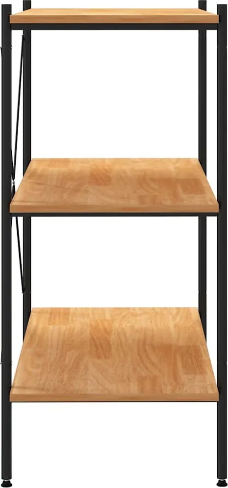 3patrový regálový díl černý a dubový 80 x 40 x 92 cm 336340