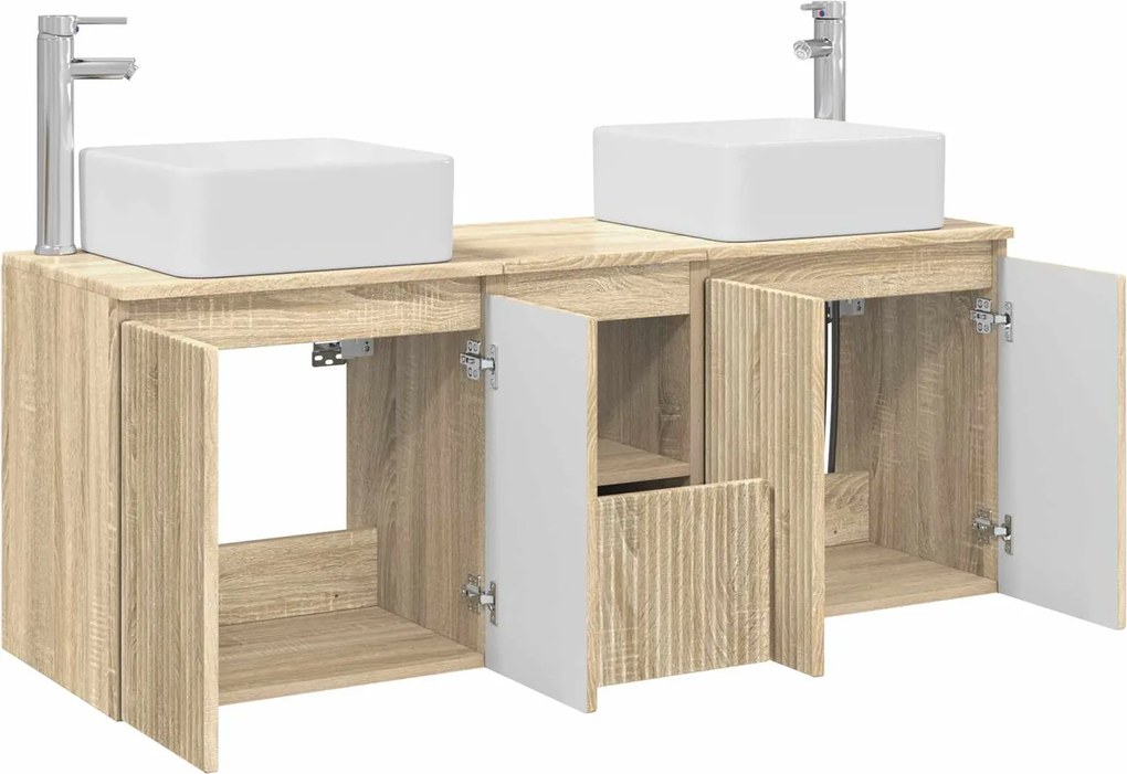 Sada koupelnových skříněk 3 ks Dub sonoma 53 x 35 x 63 cm 3405659