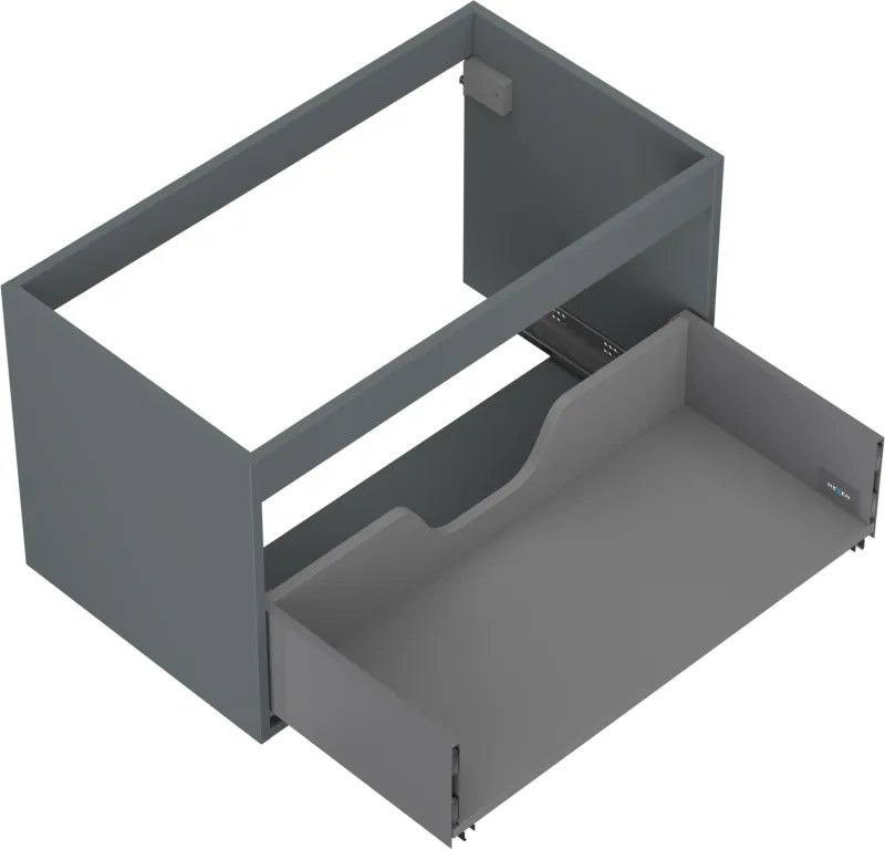 Mexen Box-A, závěsná skříňka 80 cm, 1 zásuvka, grafitová matná, 91AX0-0800-470-1-66
