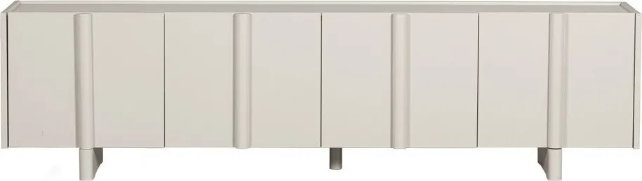 Krémový modulární TV stolek z borovicového dřeva 200x53 cm Basu – WOOOD