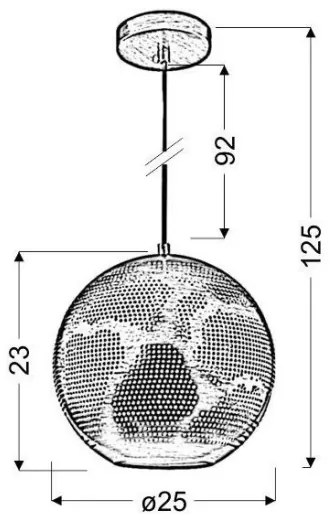 Lustr na lanku SFINKS 1xE27/60W/230V