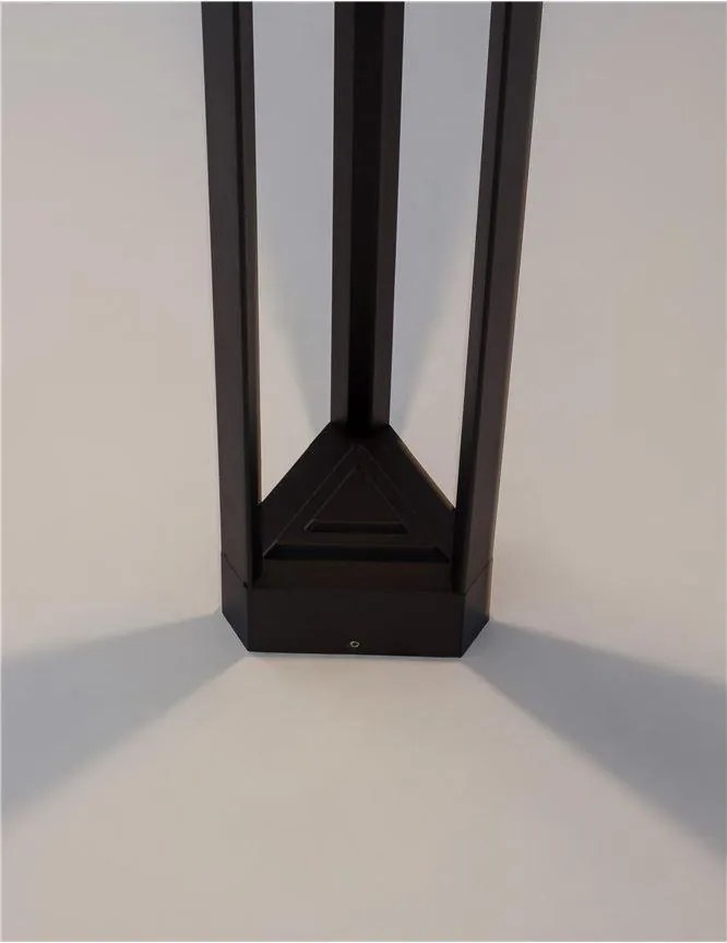 NV 9756800 Venkovní sloupkové svítidlo PAX černý hliník LED 9W 3000K 100-240V 108st. IP54 - NOVA LUCE